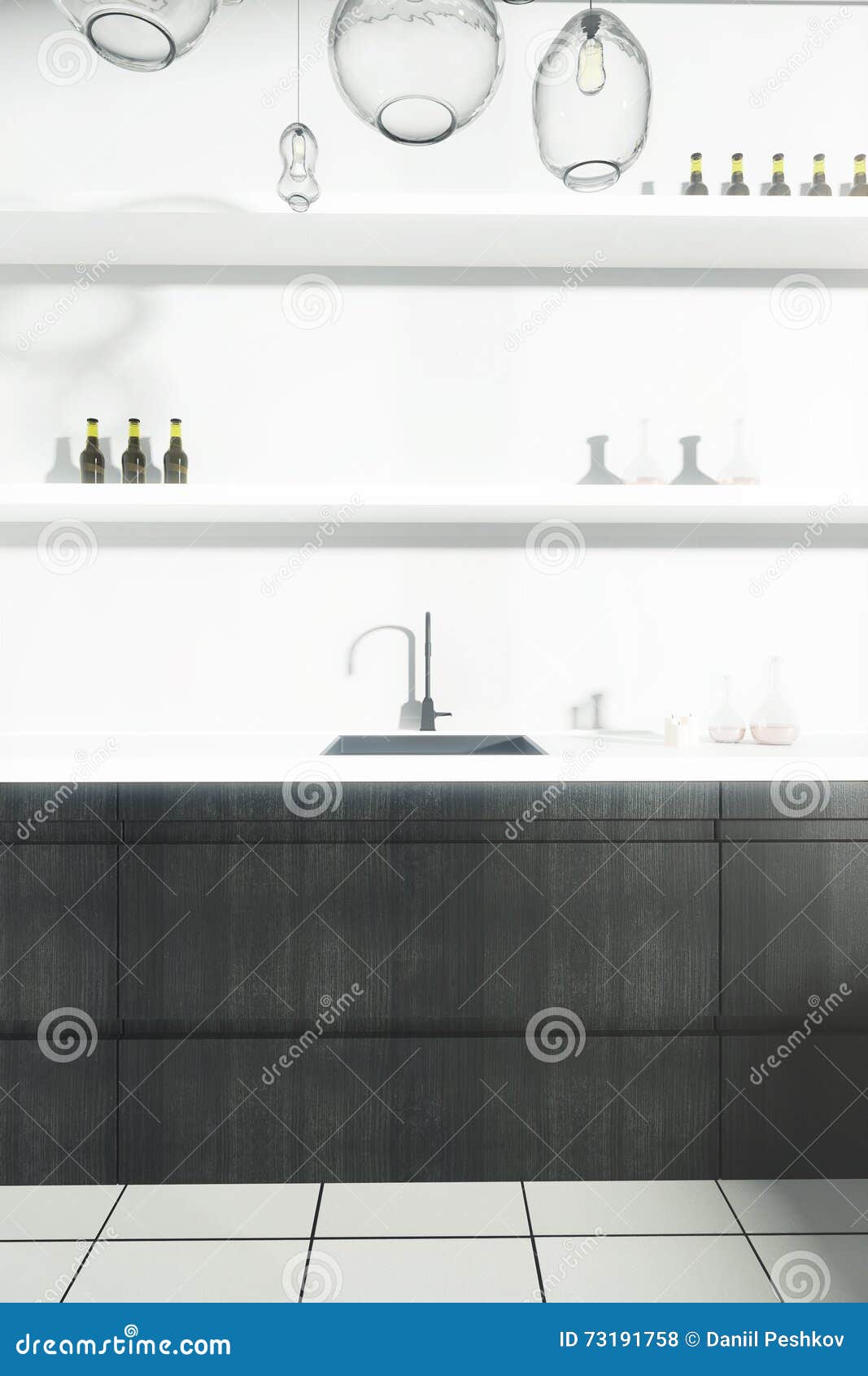 Kitchen counter front stock illustration. Illustration of front - 73191758