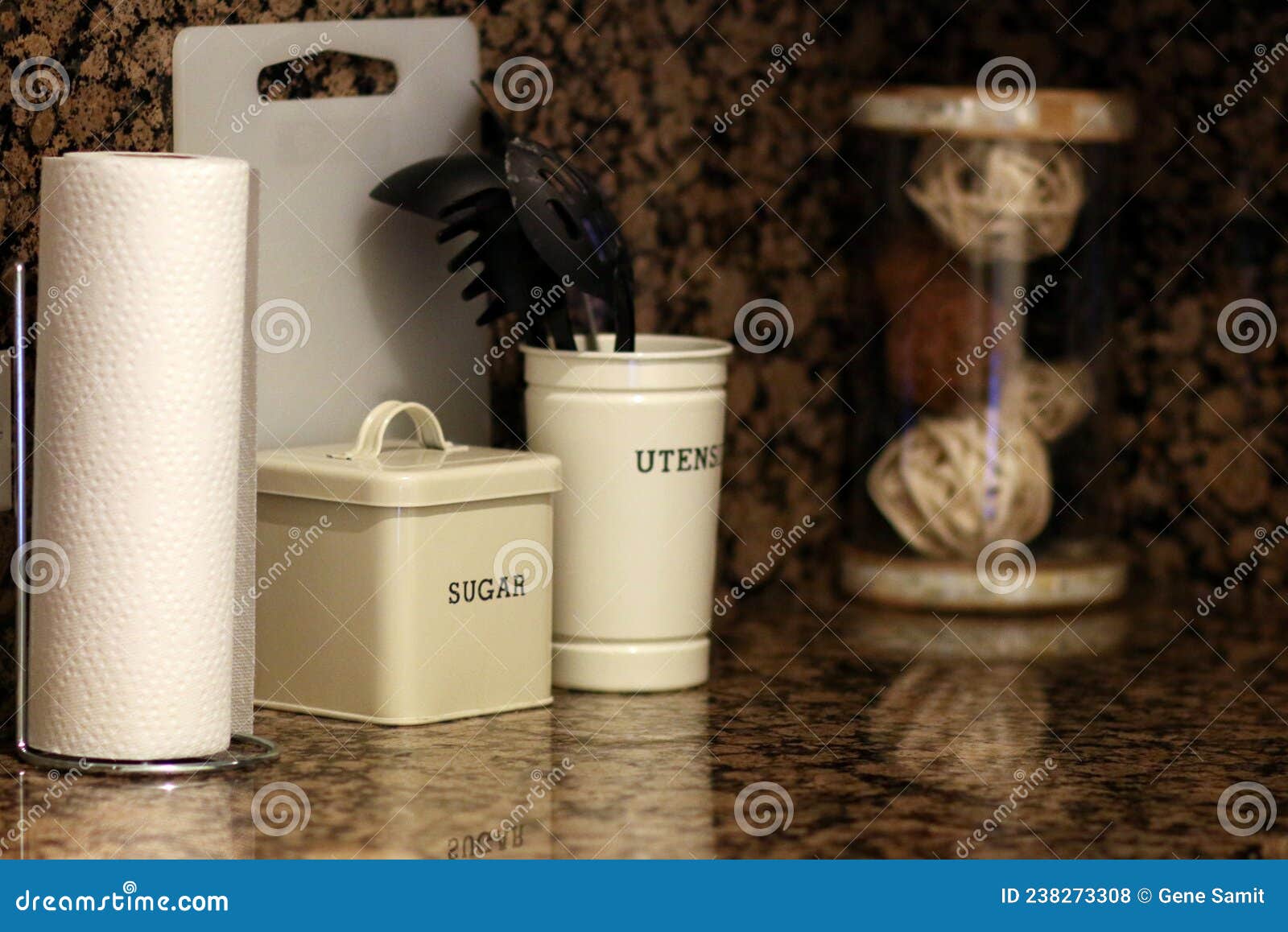 This is a Typical Kitchen Counter with a Few Items. Stock Photo - Image ...