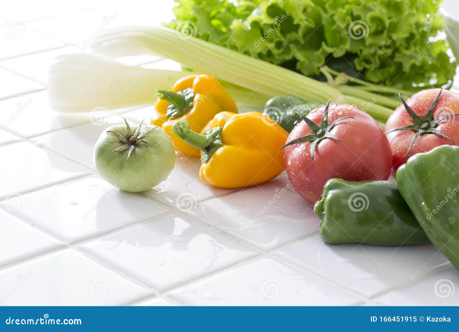 The Kitchen Counter Vegetables Stock Image - Image of paprika ...