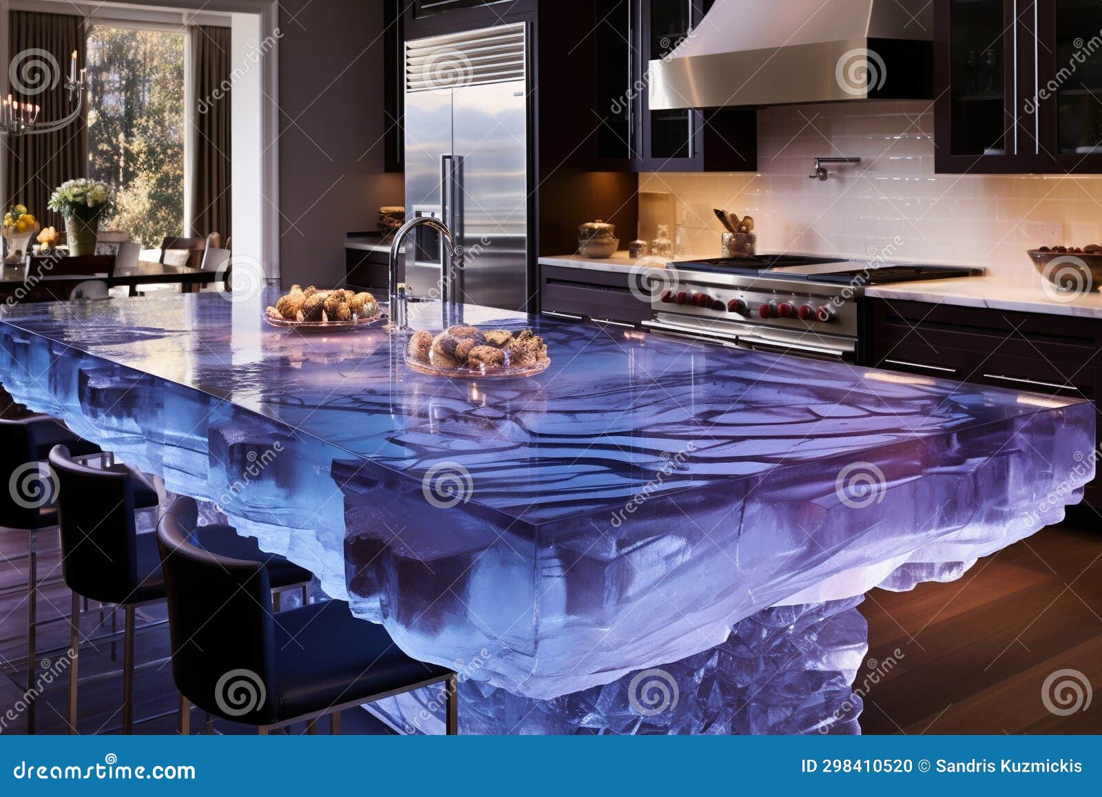 Kitchen Countertops Made Of Geode. Generative AI Royalty-Free Stock ...