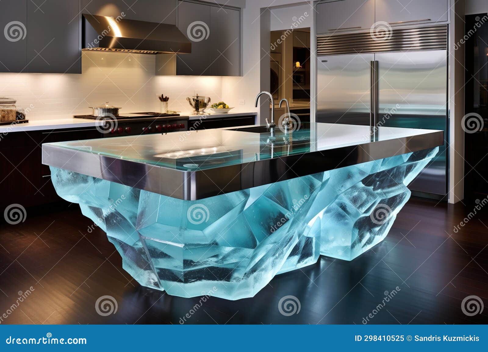 Kitchen Countertops Made Of Geode. Generative AI Royalty-Free Stock ...