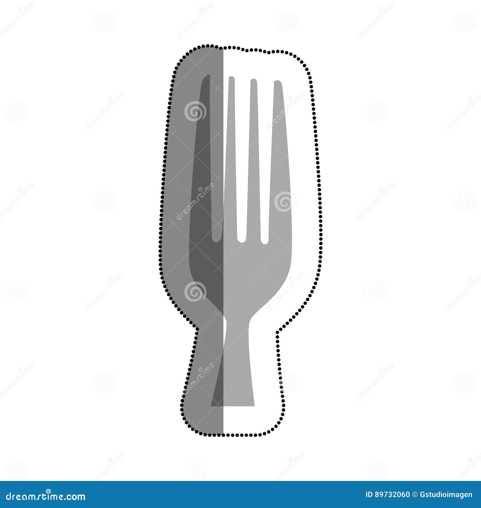 Kitchen cutlery menu icon stock vector. Illustration of sketch - 89732060