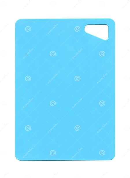 Kitchen Cutting Board of Blue Plastic Stock Image - Image of white ...