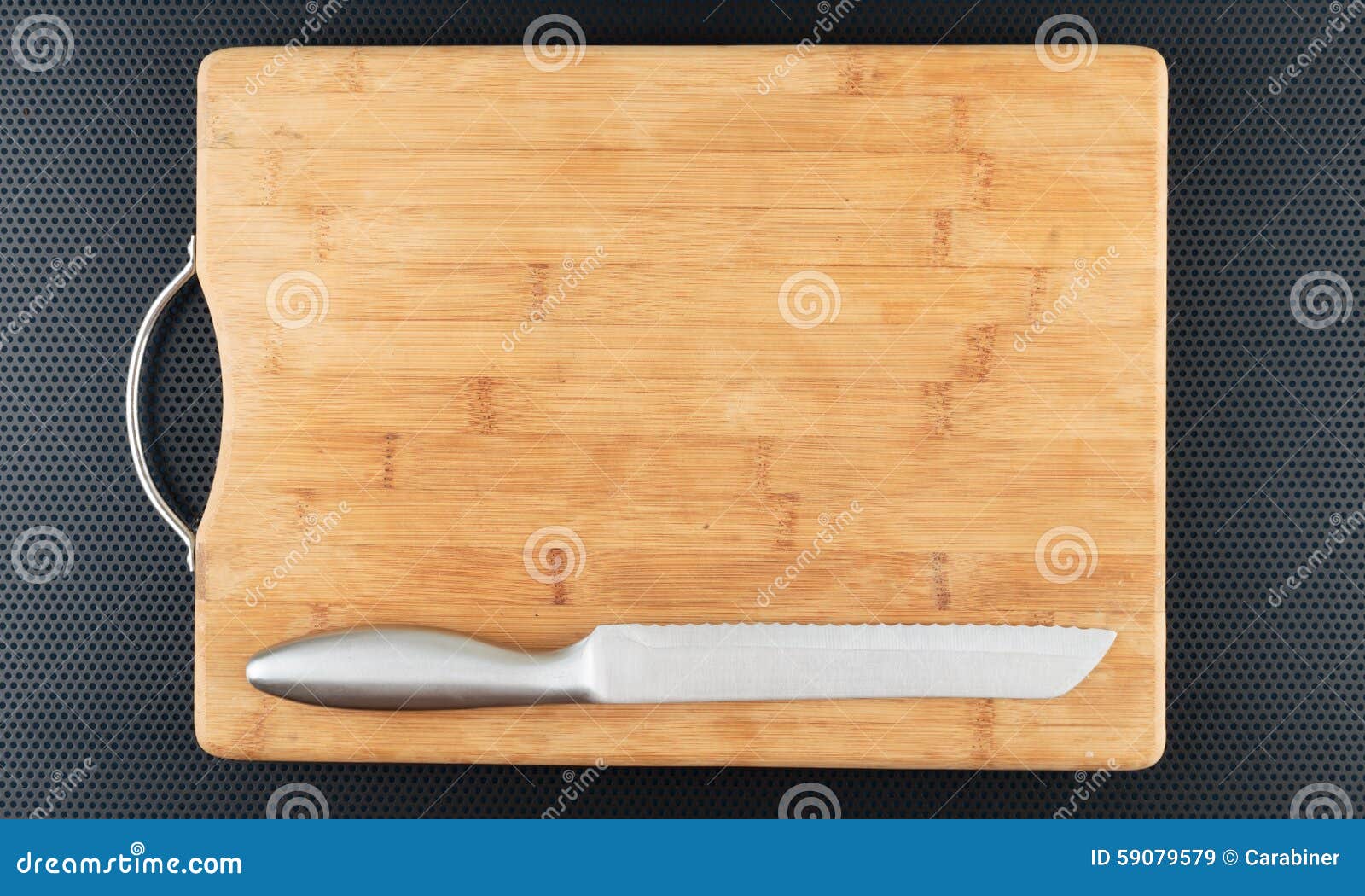 Kitchen Cutting Board and Knife on a Table Stock Image - Image of sharp ...