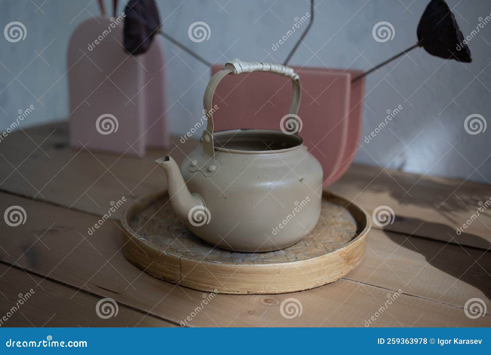 Original Teapot Porcelain Teapot On Isolated White Background With Blue ...