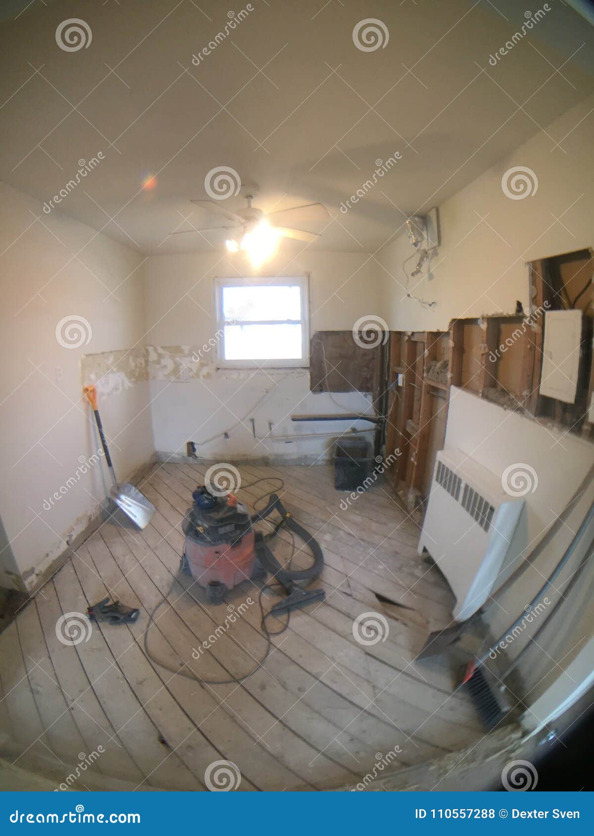 Kitchen demolition stock photo. Image of cleanup, construction - 110557288