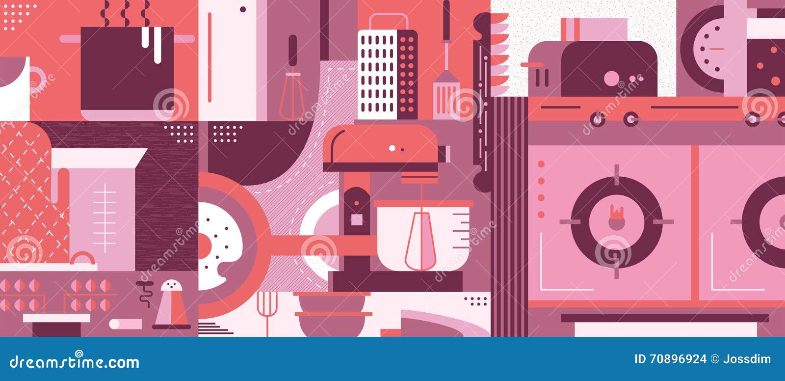 Kitchen Design Abstract Background Stock Vector - Illustration of ...