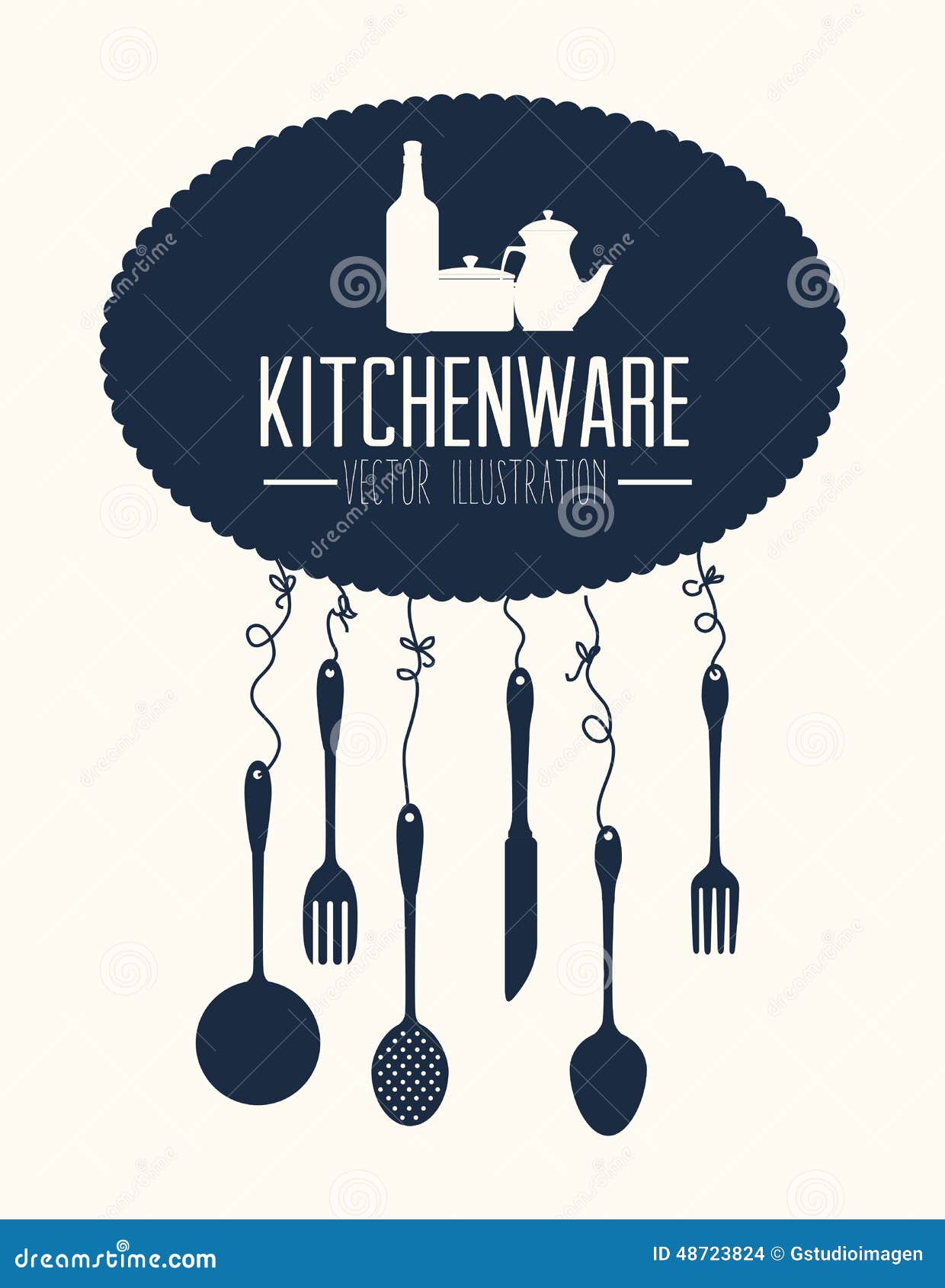 Kitchen Design, Vector Illustration. Stock Vector - Illustration of ...