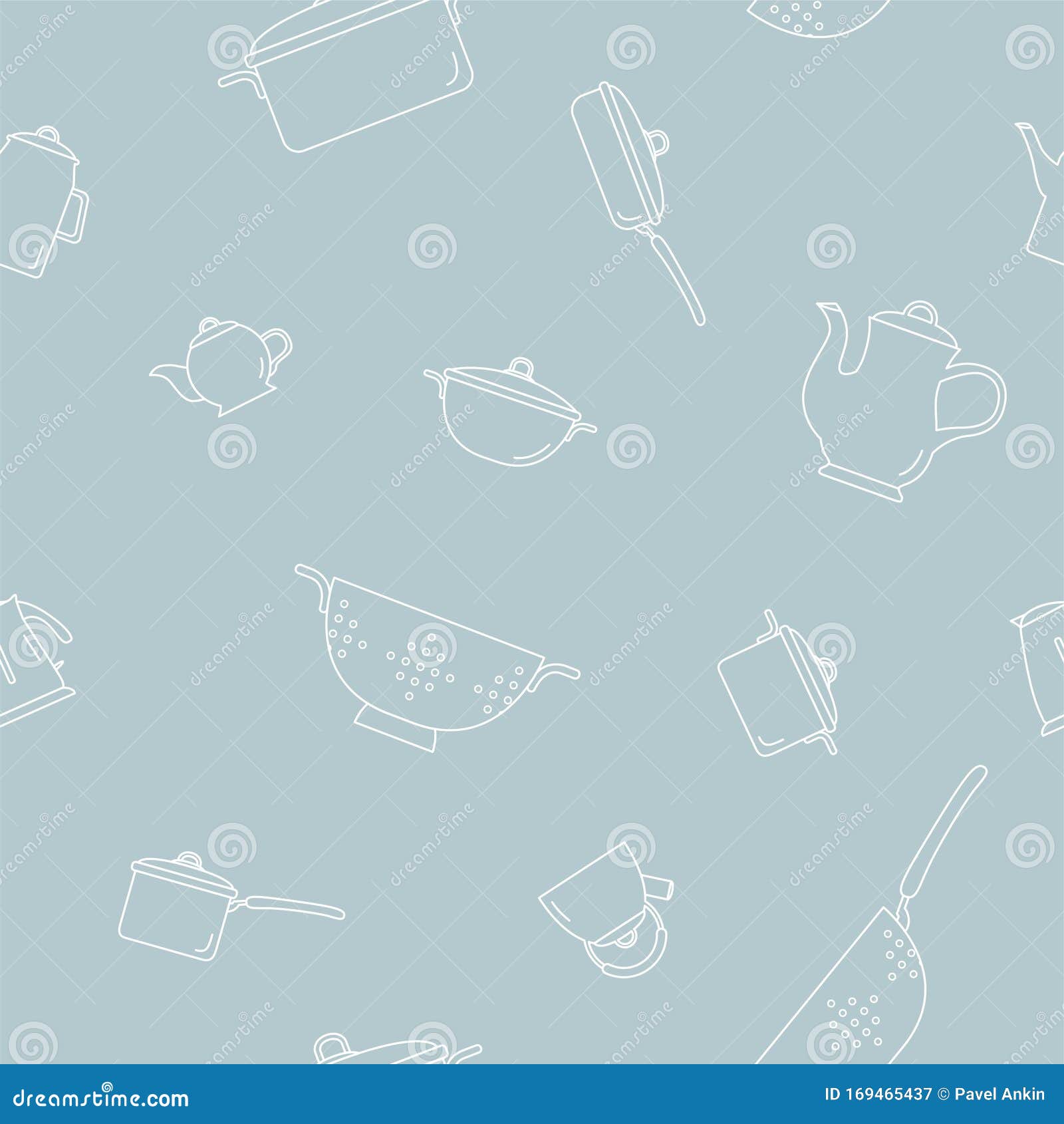 Kitchen Dinnerware Background 07 Stock Vector - Illustration of chef ...