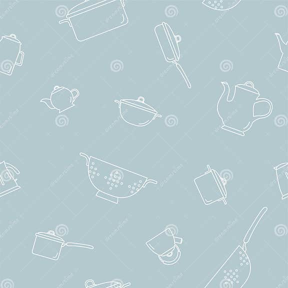 Kitchen Dinnerware Background 07 Stock Vector - Illustration of chef, dinnerware: 169465437