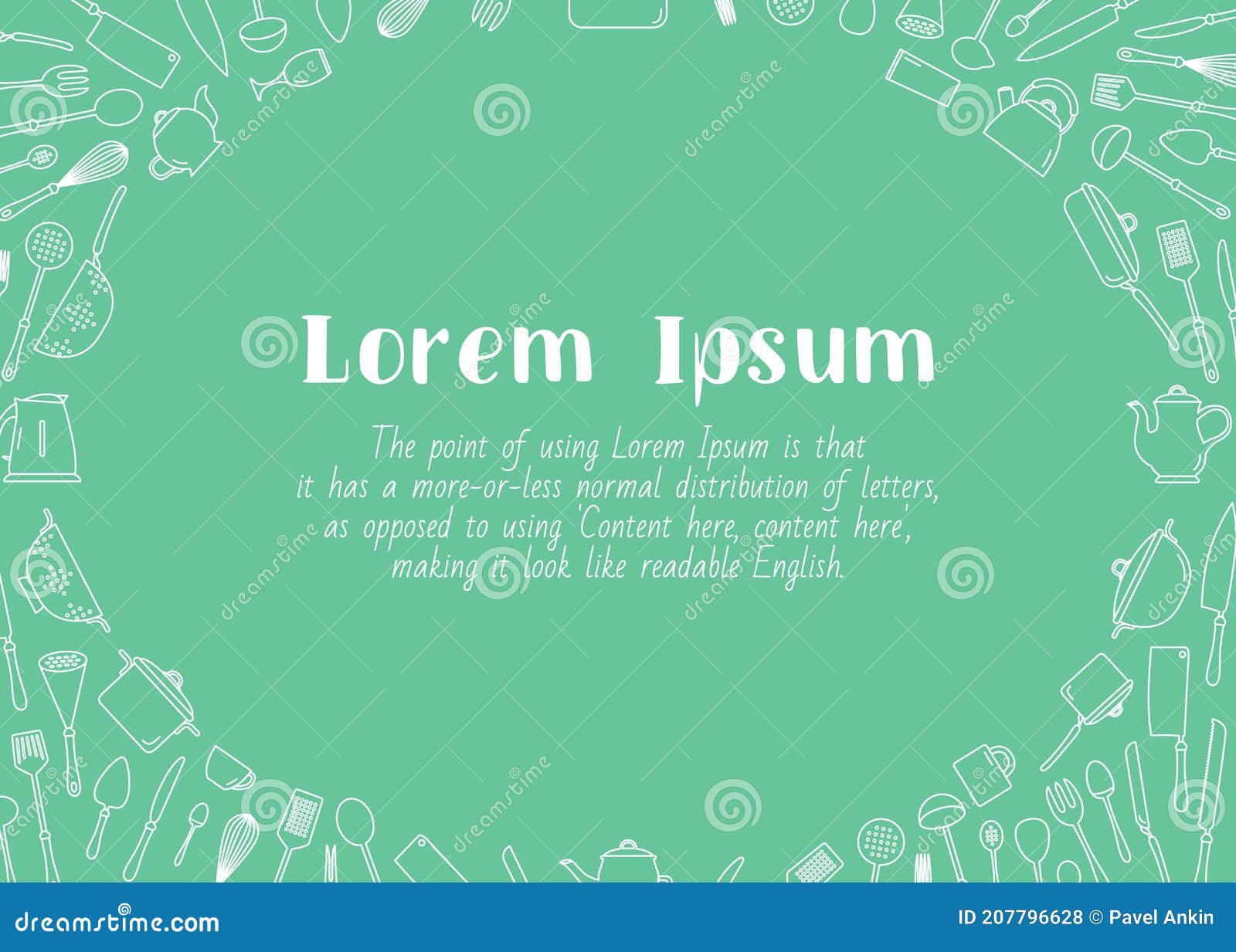 Kitchen Dinnerware Background 03 Vector Illustration | CartoonDealer.com #169465206