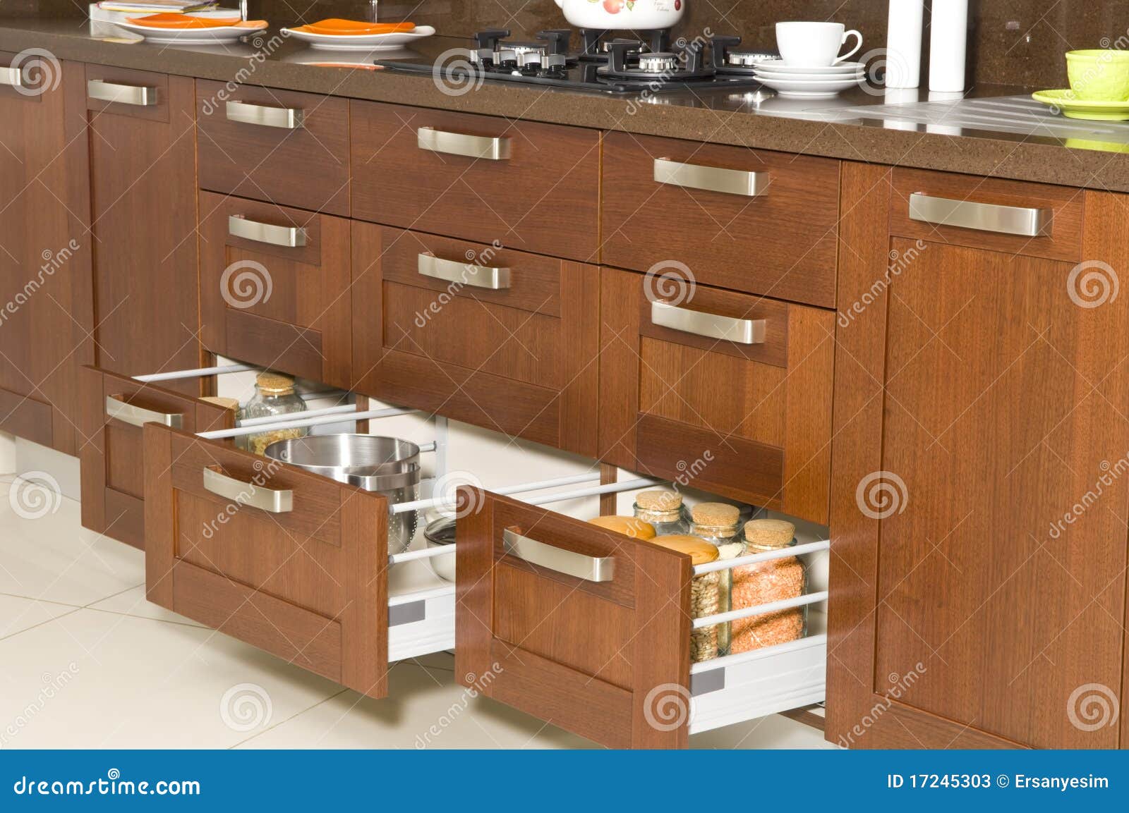 Kitchen drawer stock image. Image of handle, wood, decor - 17245303