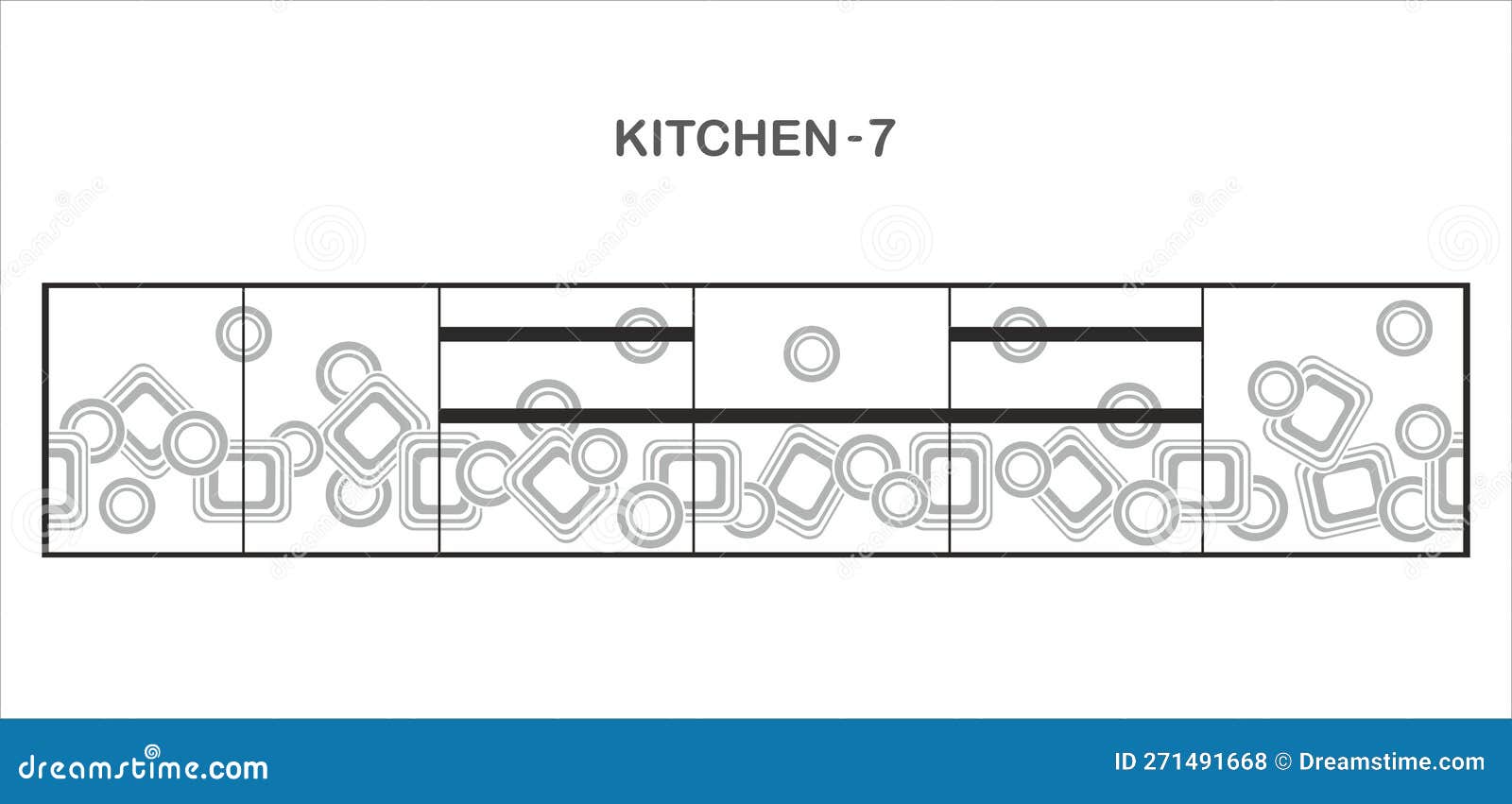 Kitchen Drawer Glass Partition Design and MDF Cutting Vector Stock ...