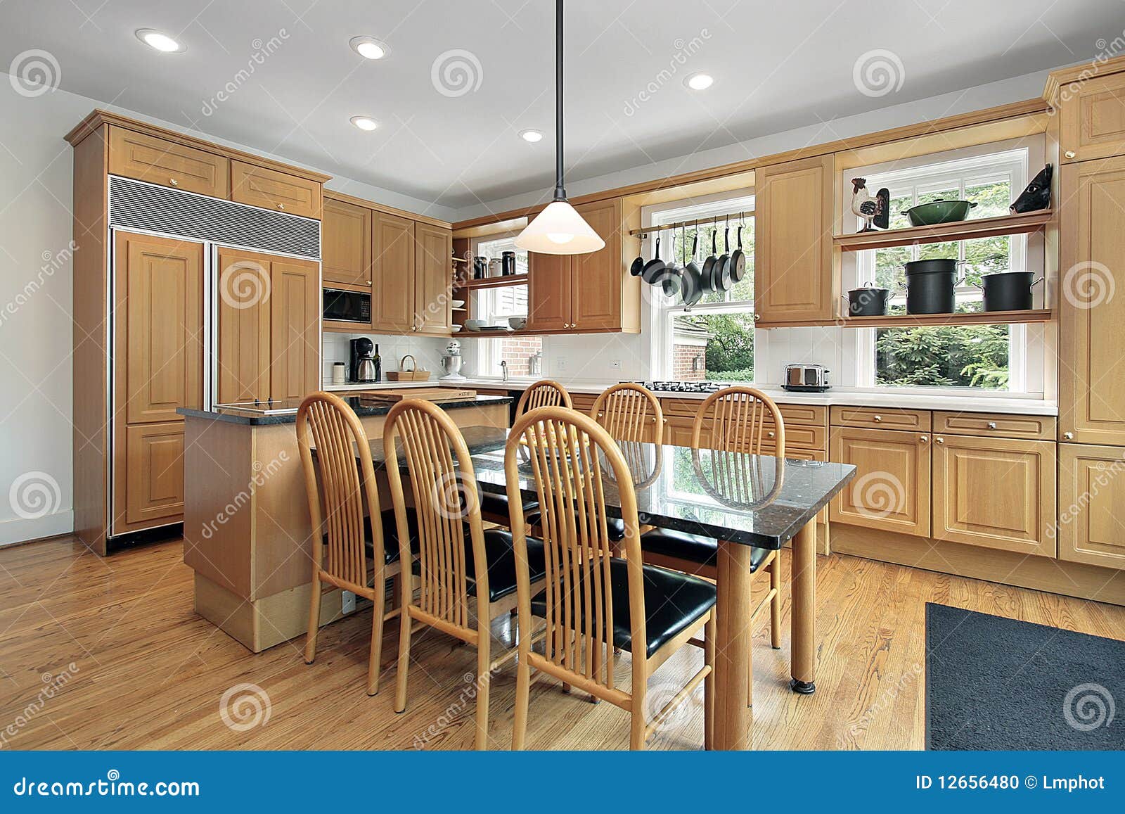 Kitchen and eating area stock photo. Image of suburb - 12656480