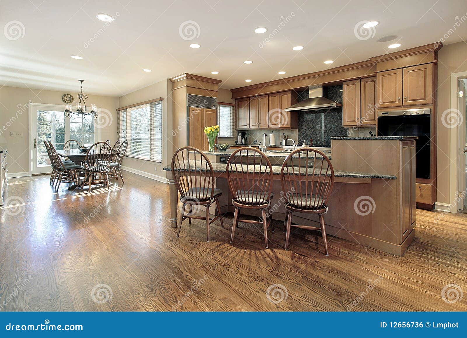 Kitchen and eating area stock photo. Image of furnishings - 12656736