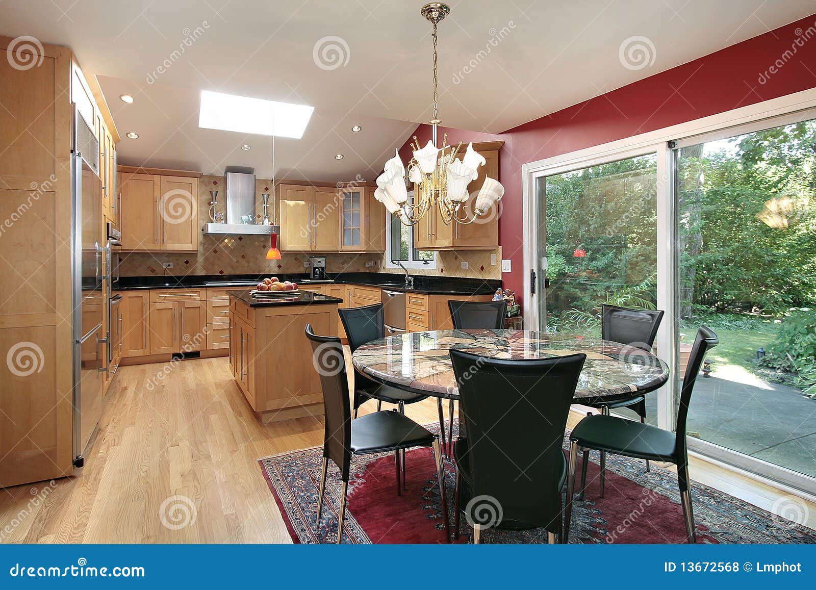 Kitchen with eating area stock photo. Image of fixtures - 13672568