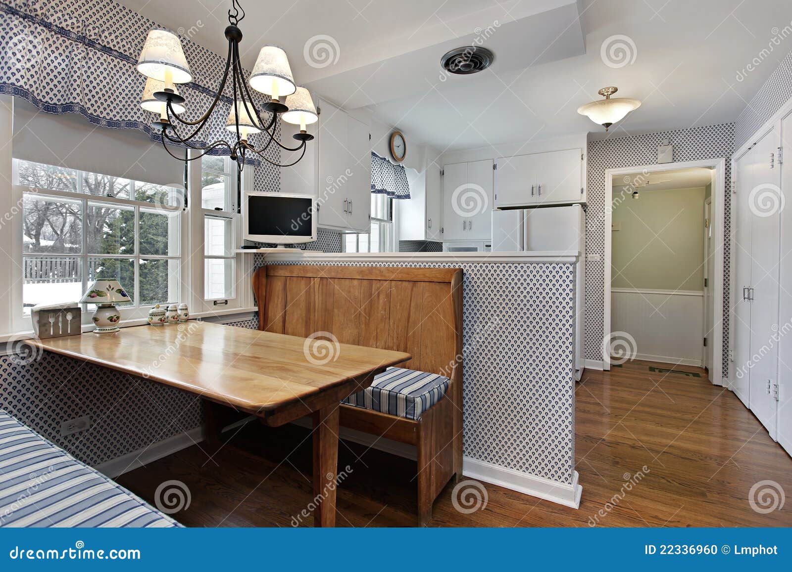 Kitchen with eating area stock photo. Image of furnishings - 22336960