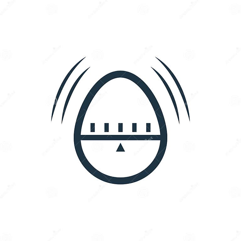 Kitchen egg timer icon stock vector. Illustration of meter - 115882012