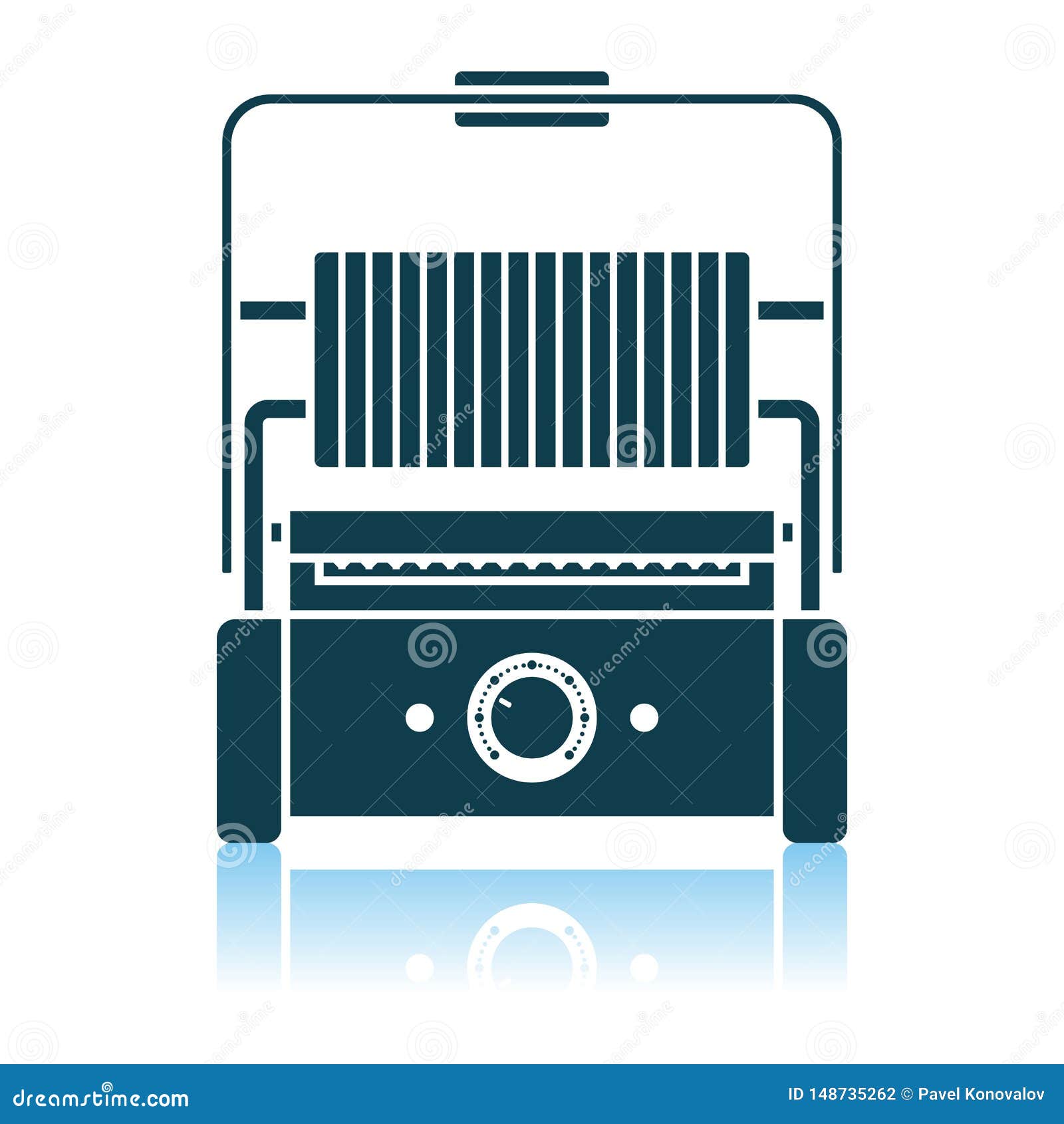 Kitchen Electric Grill Icon Stock Vector - Illustration of kitchen ...