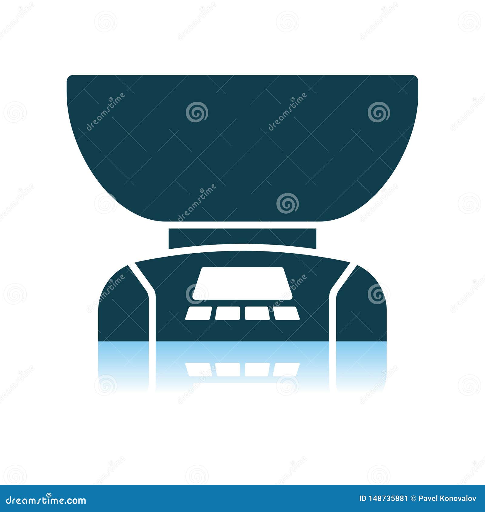 Kitchen Electric Scales Icon Stock Vector - Illustration of metal ...