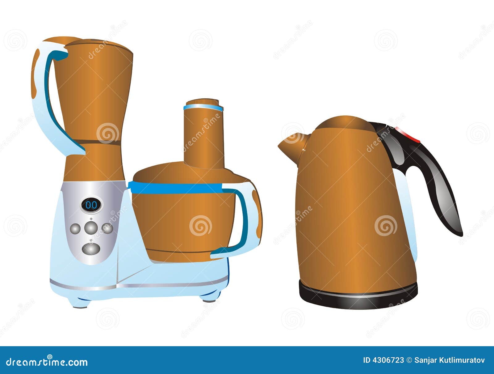 Kitchen electric stuff stock vector. Illustration of electric - 4306723