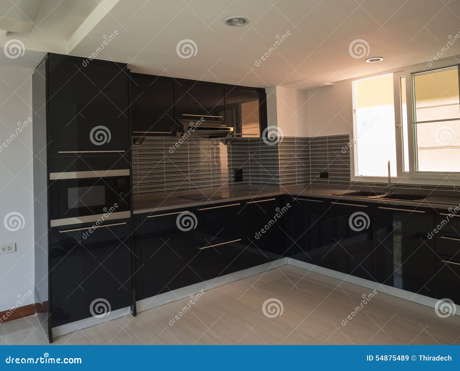 Kitchen Electronic Stylish Black Color Stock Image - Image of steel ...