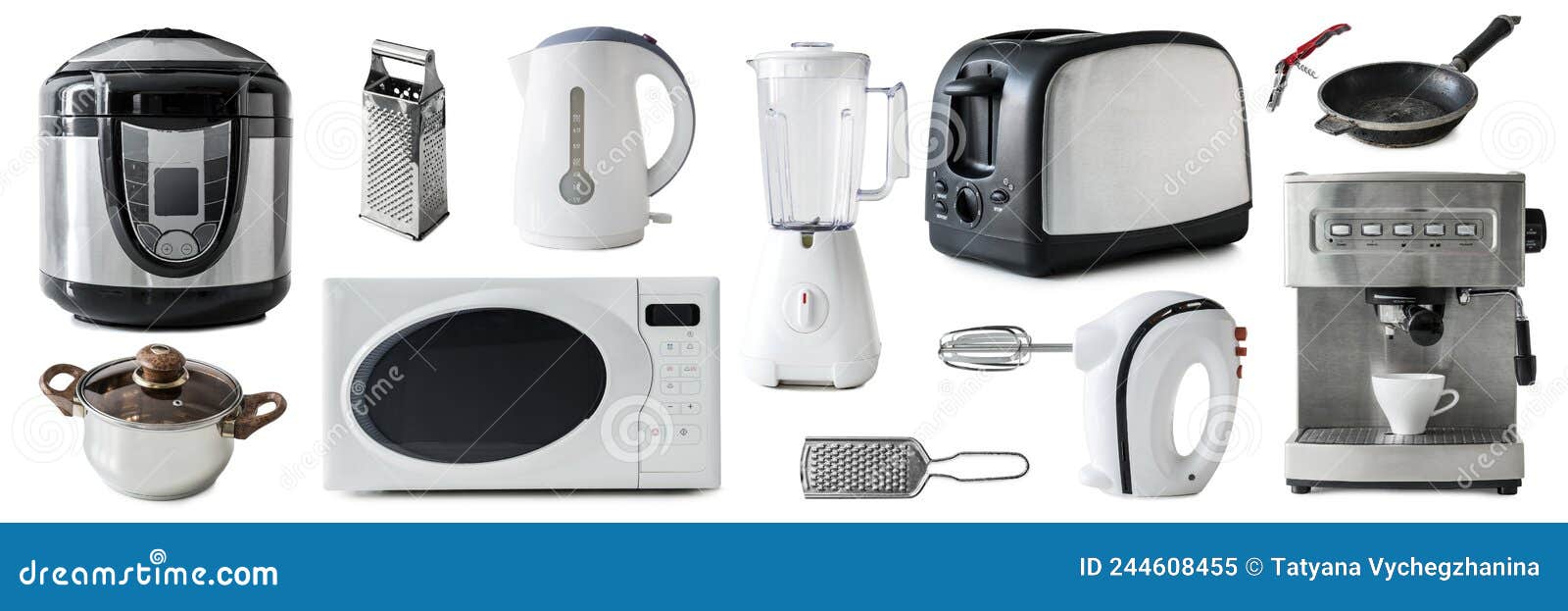 Kitchen Electronics Set Collage Stock Image - Image of gadget ...
