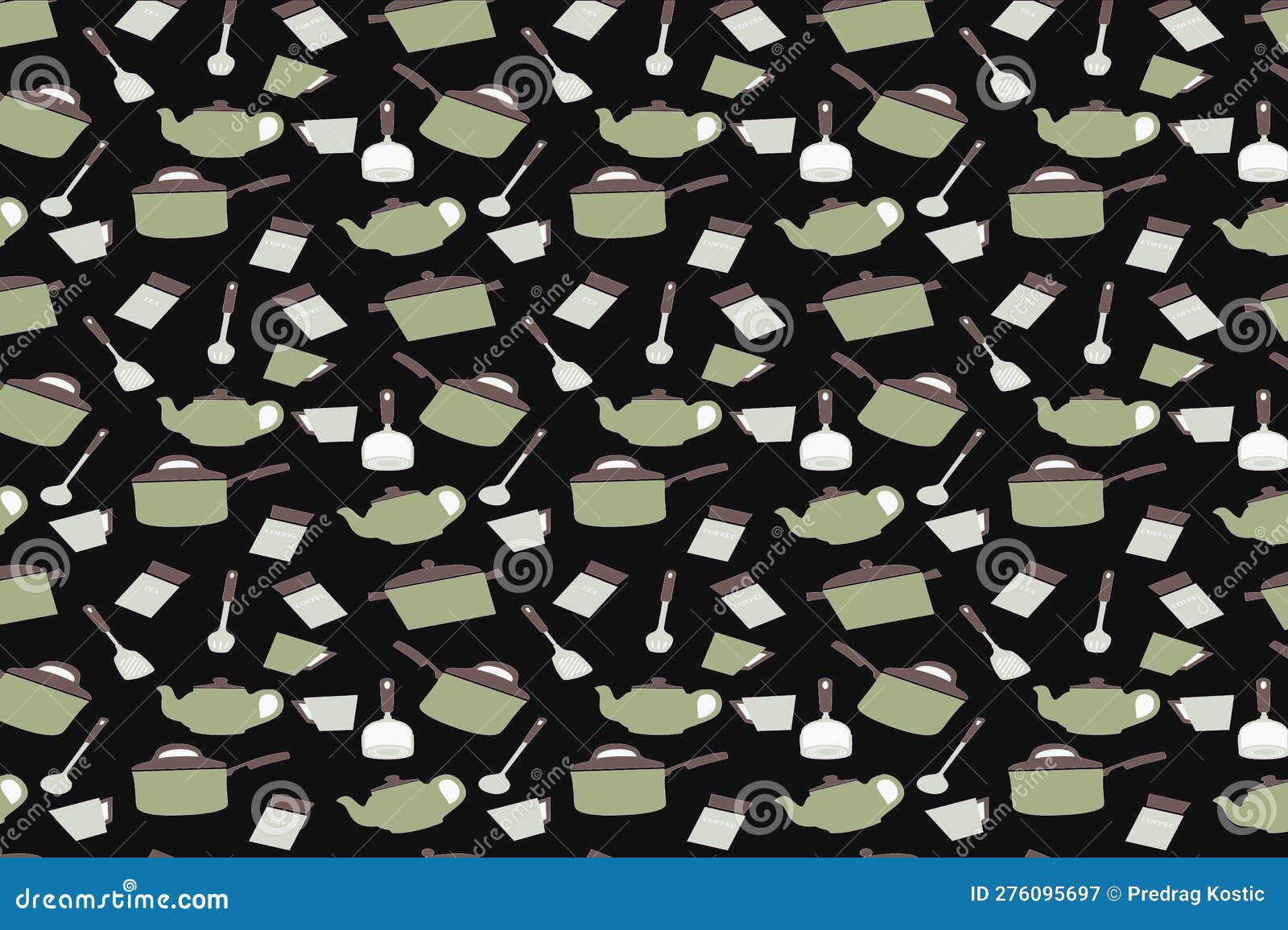 Kitchen Elements Background Stock Illustration - Illustration of ...