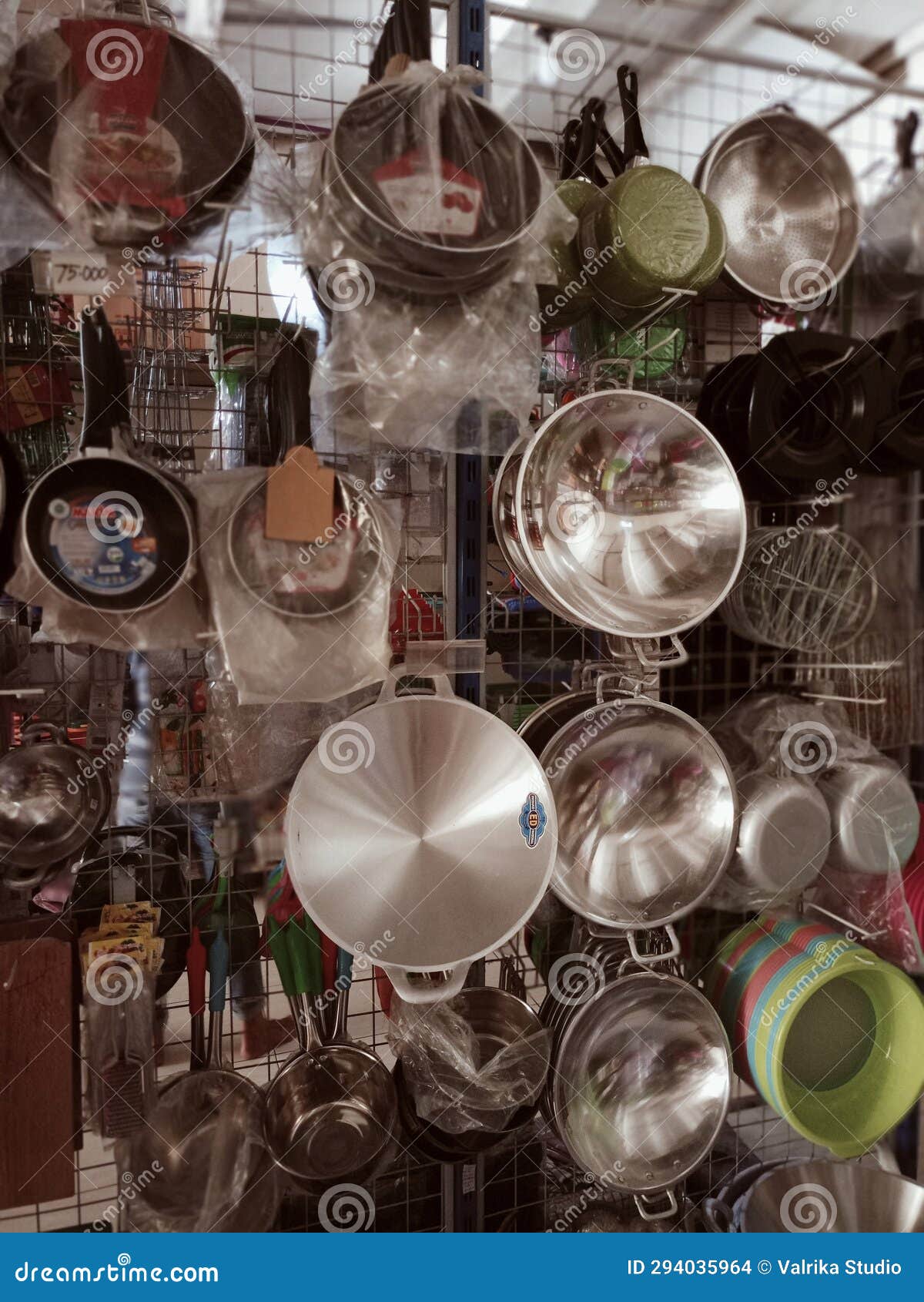 Kitchen Equipment Stores Provide Various Kind of Pan Stock Photo ...