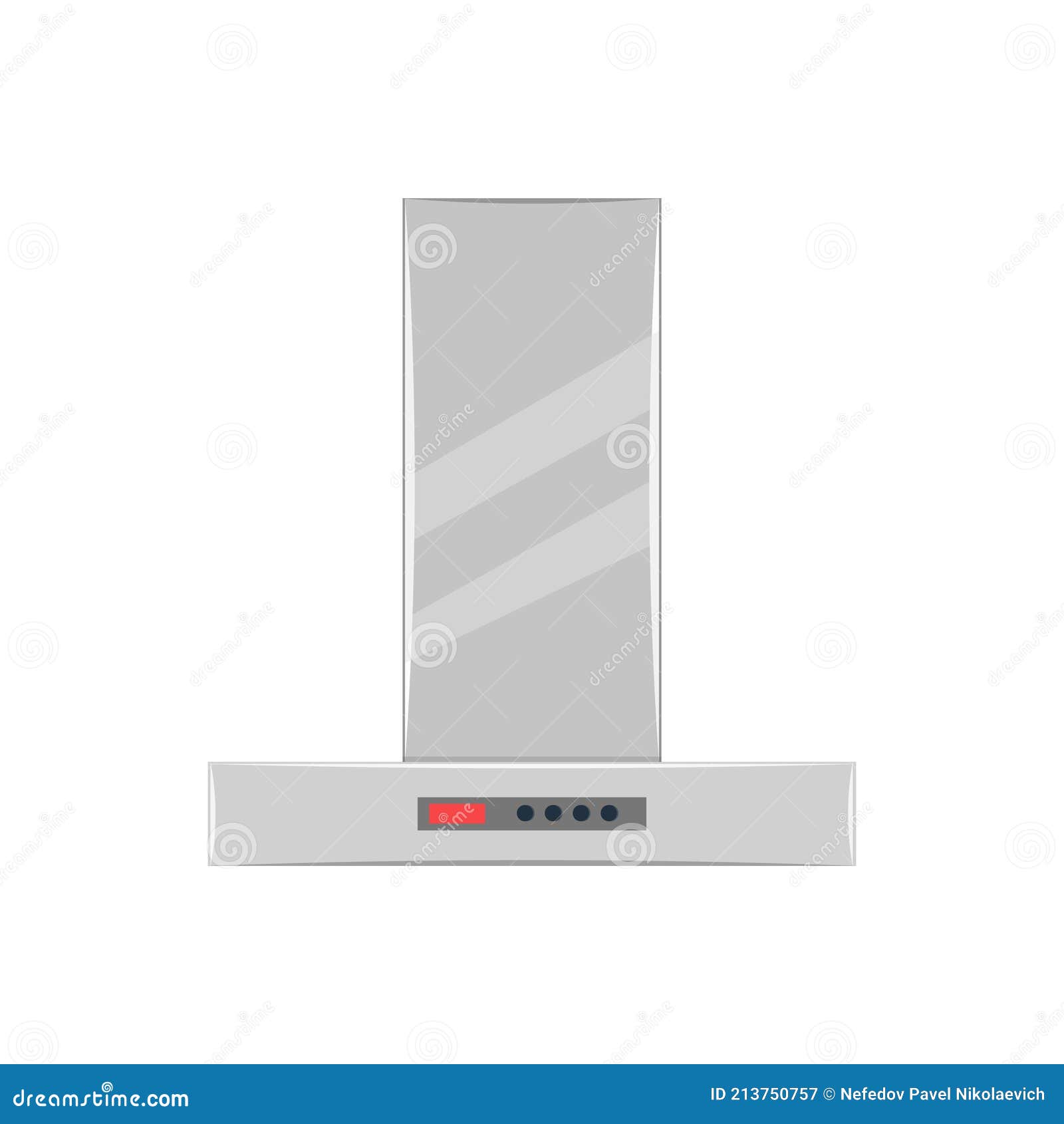 Kitchen Extractor Hood Vector Illustration Isolated on White Background ...