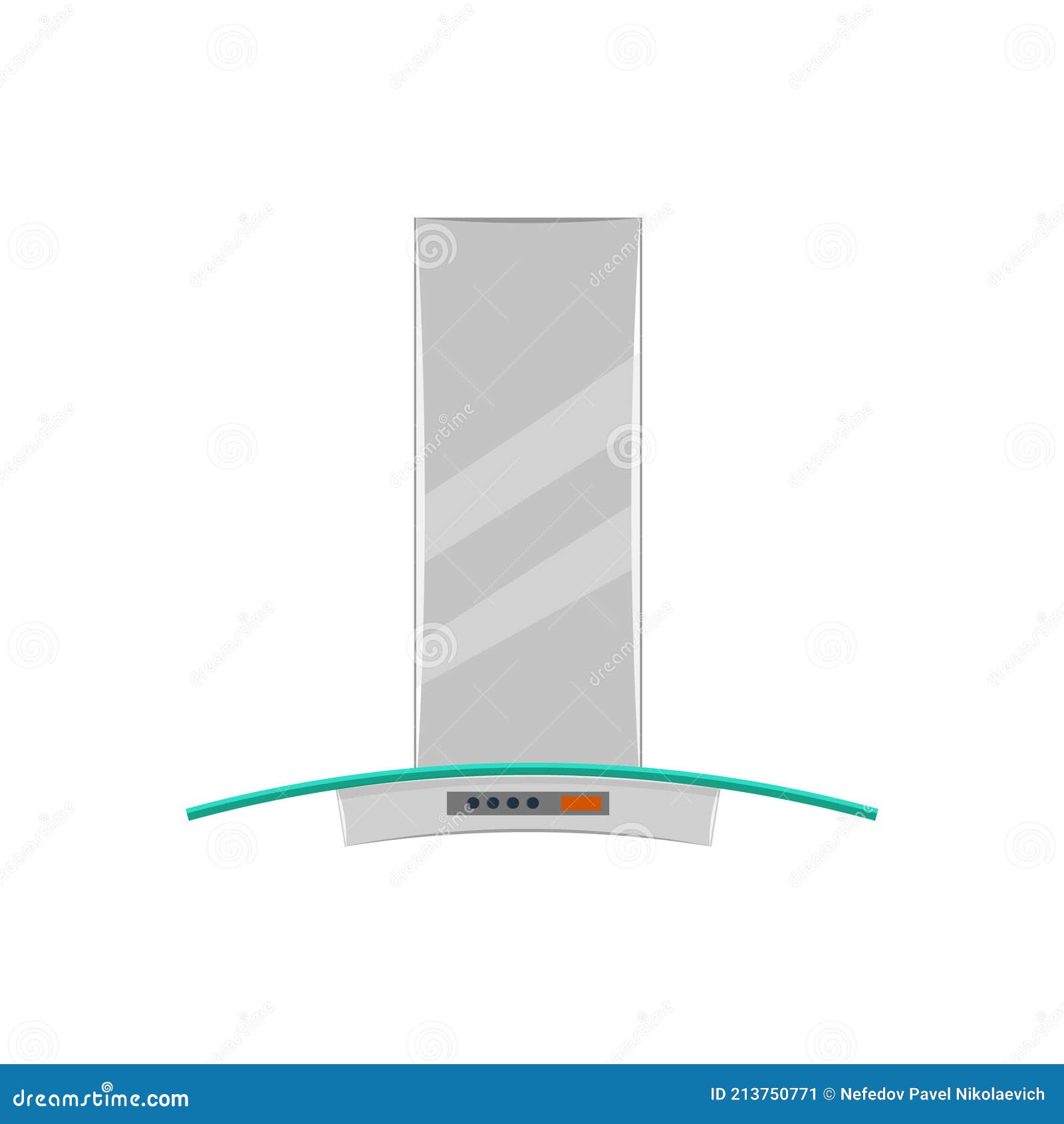 Kitchen Extractor Hood Vector Illustration Isolated on White Background ...