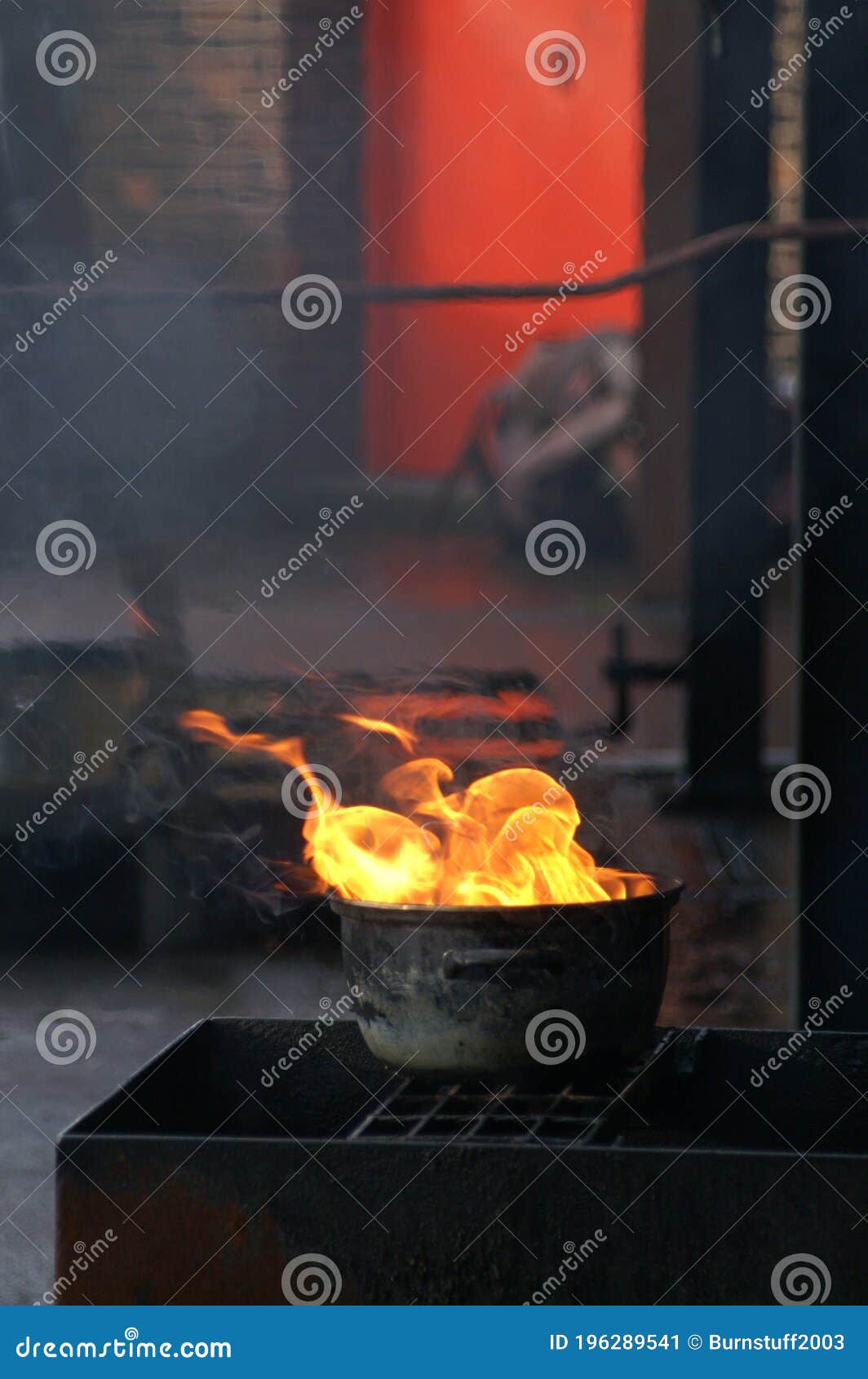 Kitchen Fire, Deep Fat Fryer on Fire Stock Image - Image of damage ...