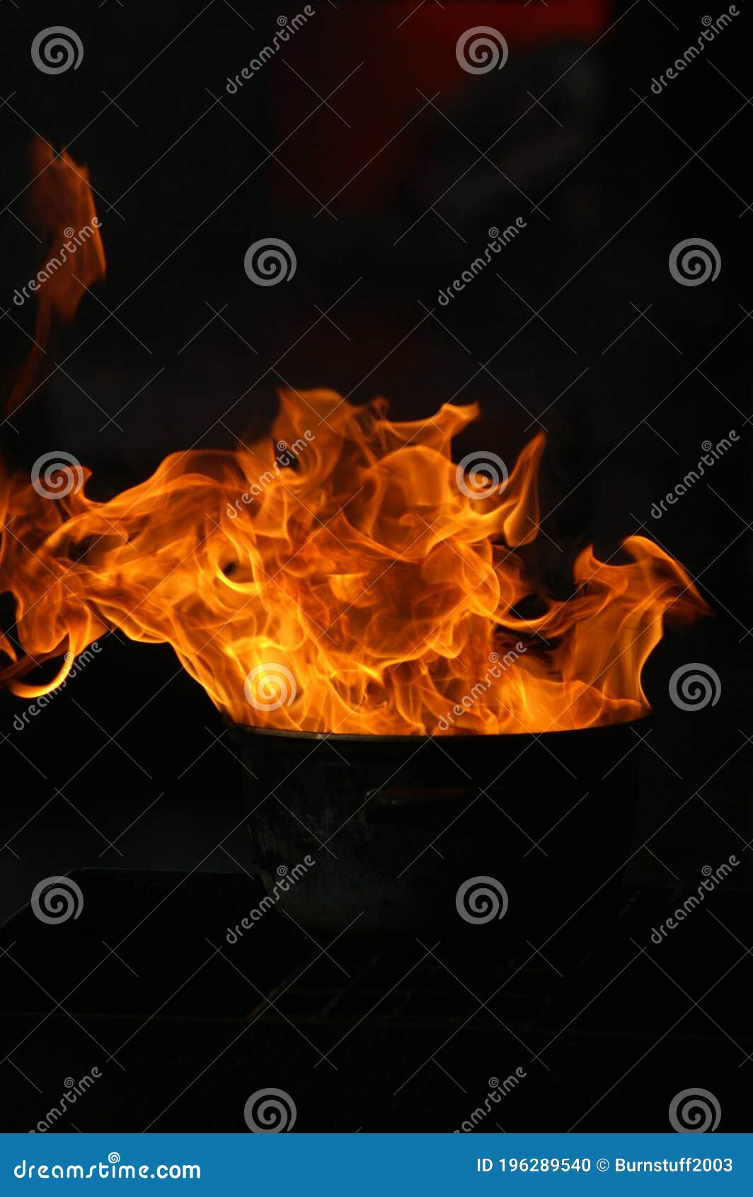 Kitchen Fire, Deep Fat Fryer on Fire Stock Photo - Image of danger ...