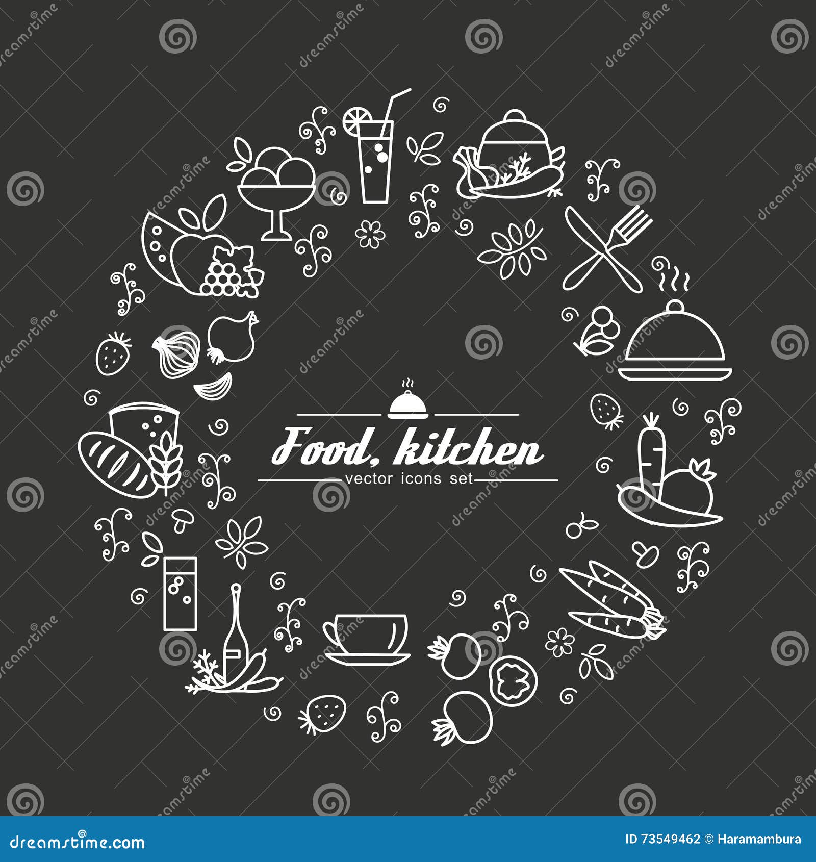 Kitchen. Food stock vector. Illustration of helpful, food - 73549462