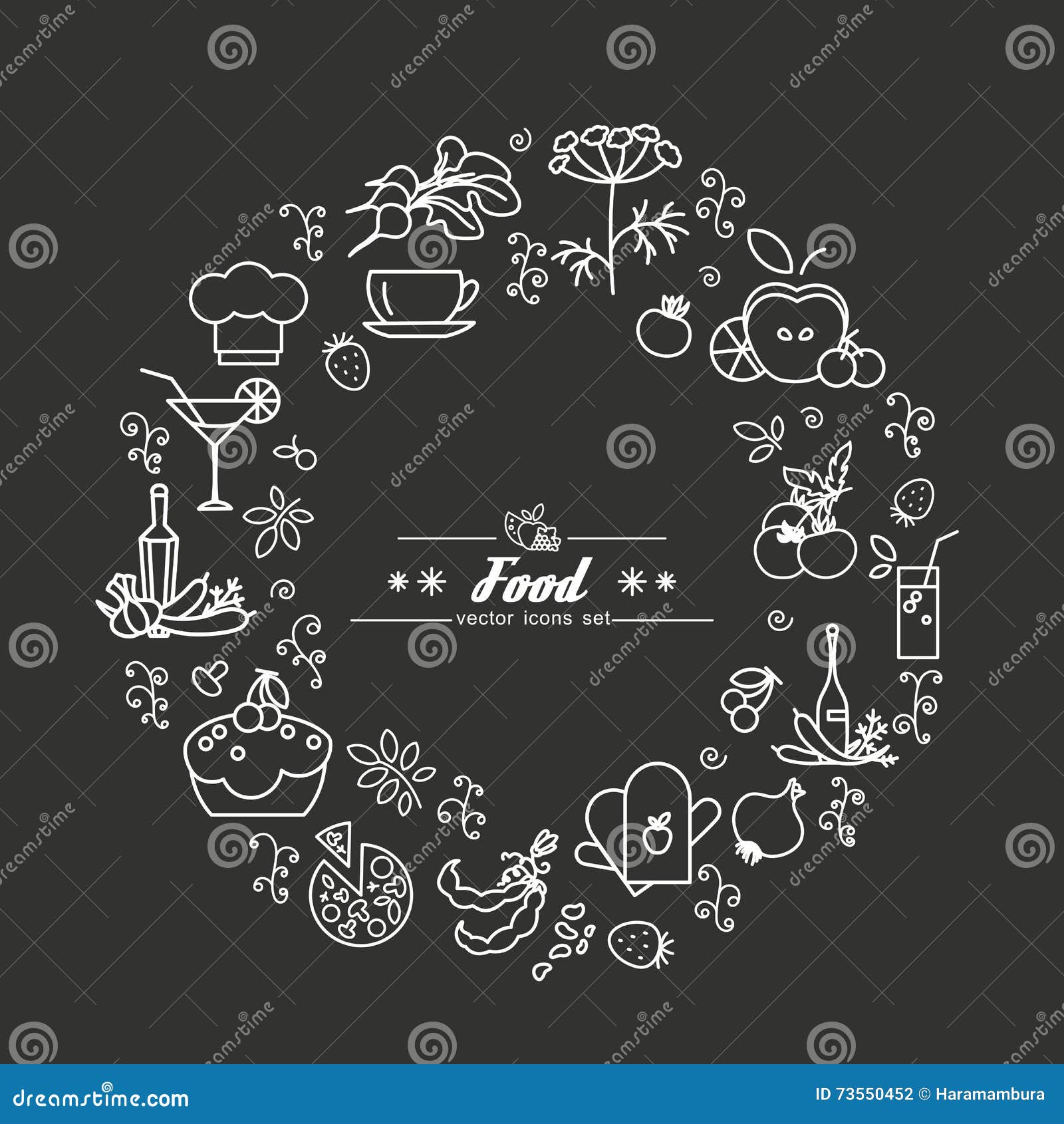 Kitchen. Food stock vector. Illustration of curve, natural - 73550452