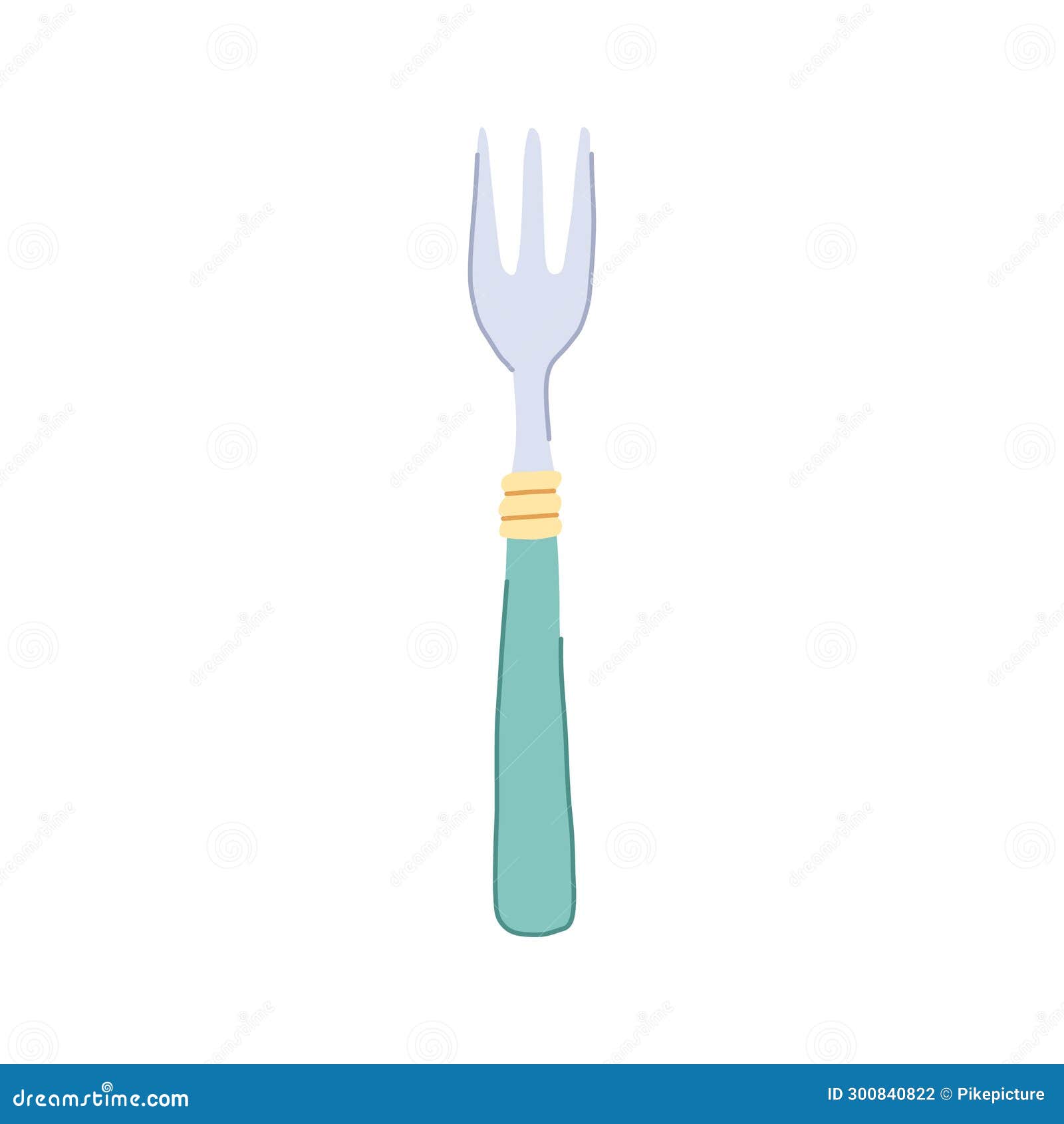 Kitchen Fork Cartoon Vector Illustration Stock Illustration ...