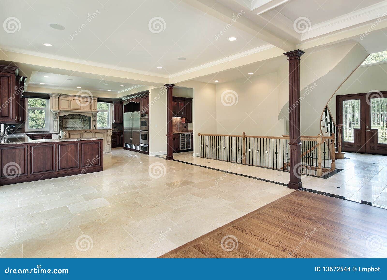 Kitchen with foyer view stock photo. Image of floor, decor - 13672544