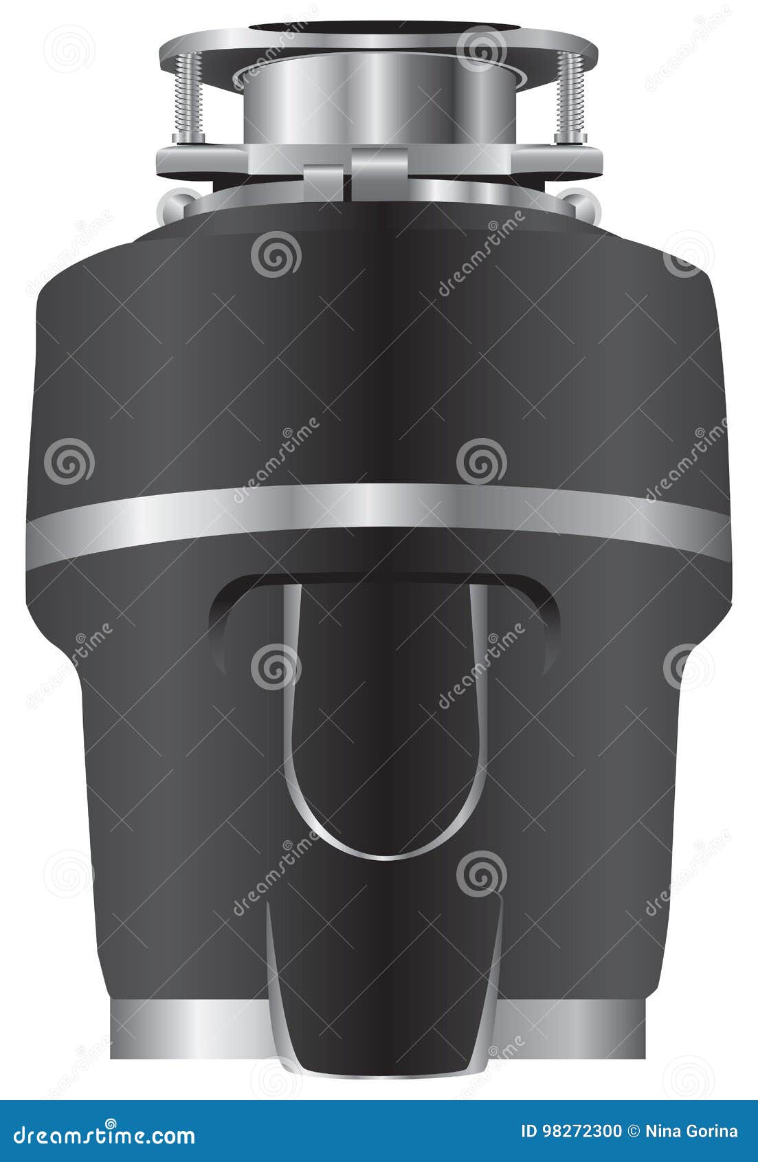 Kitchen garbage disposal stock vector. Illustration of black - 98272300