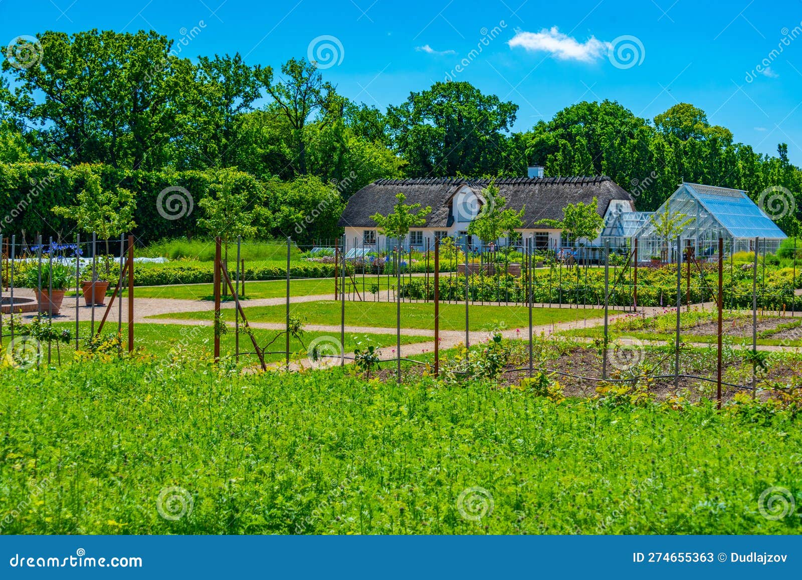 Kitchen Garden at Gr??sten Palace in Denmark Stock Image - Image of ...