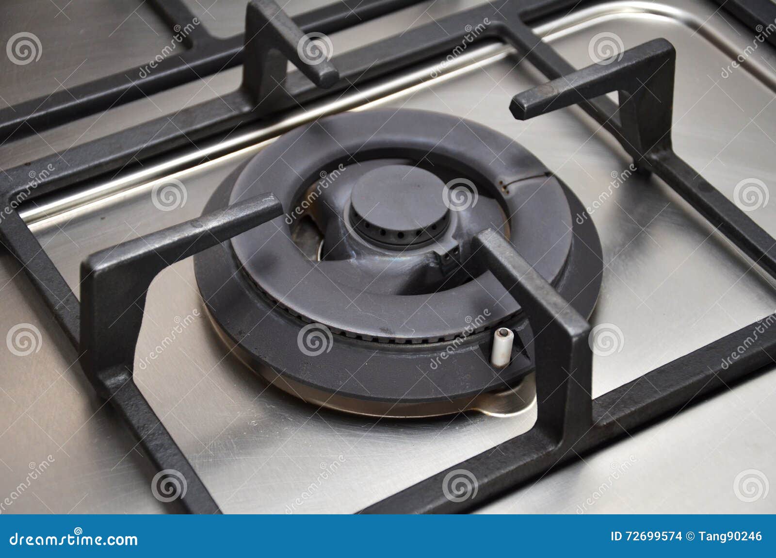 Kitchen Gas Stove in the Kitchen Stock Photo - Image of flame, safety ...