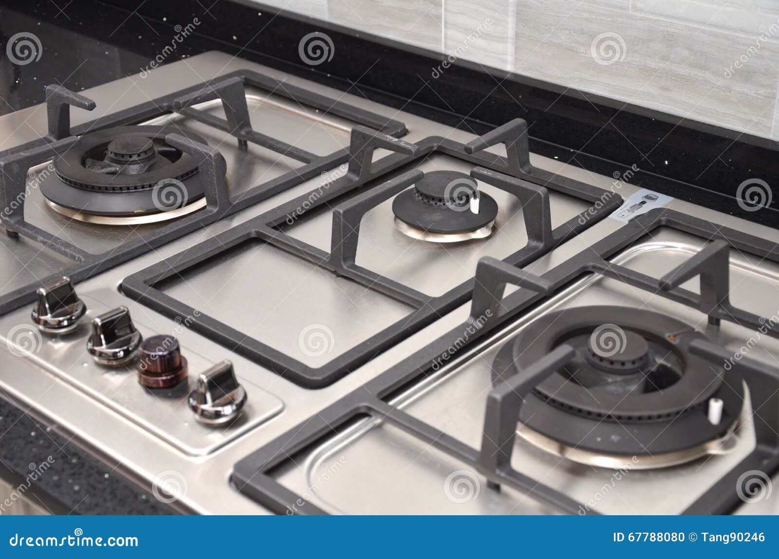 Kitchen Gas Stove in the Kitchen Stock Photo - Image of oven, flame ...