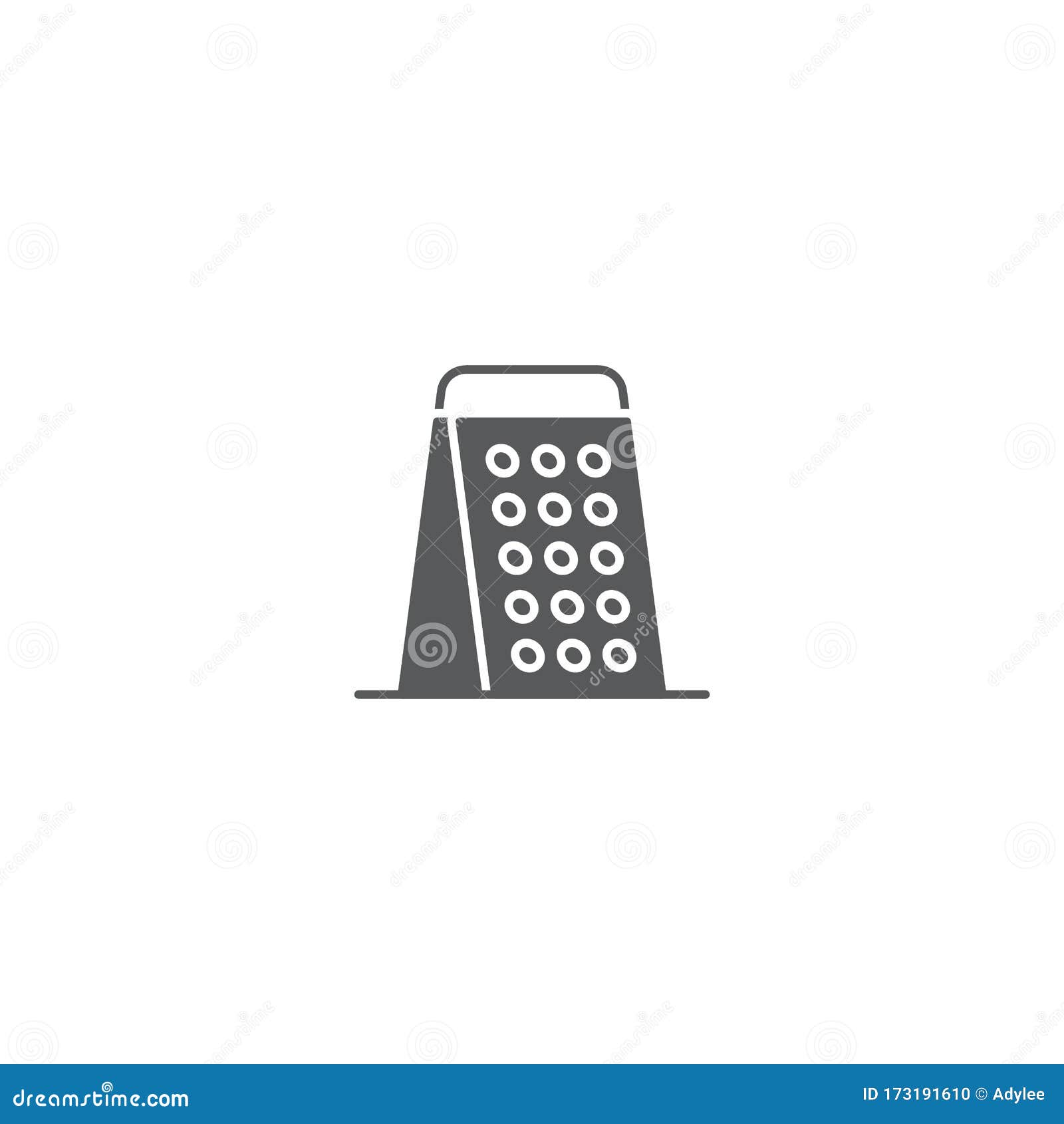 Kitchen Grater Vector Icon Symbol Isolated on White Background Stock ...
