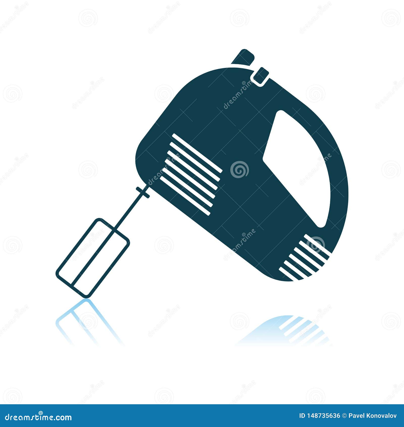 Kitchen Hand Mixer Icon stock vector. Illustration of steel - 148735636