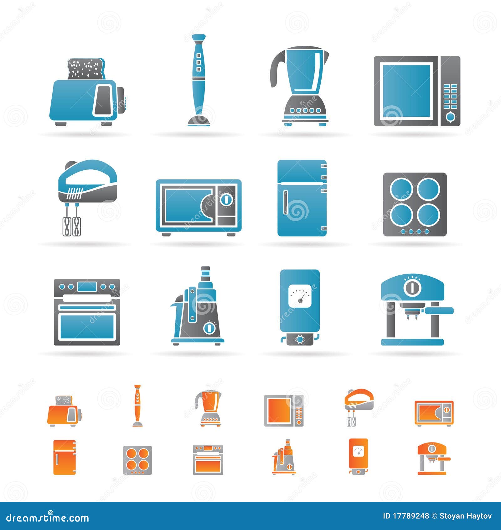Kitchen and Home Equipment Icons Stock Vector - Illustration of flayer ...