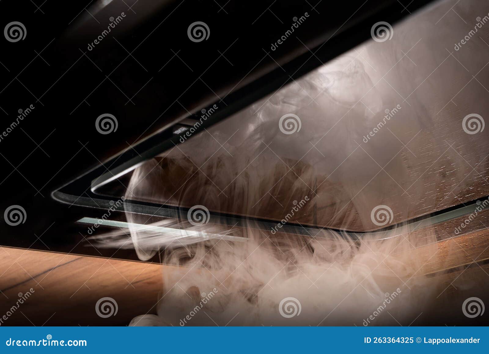 Kitchen Hood. Extracting Steam during Cooking Stock Image - Image of ...