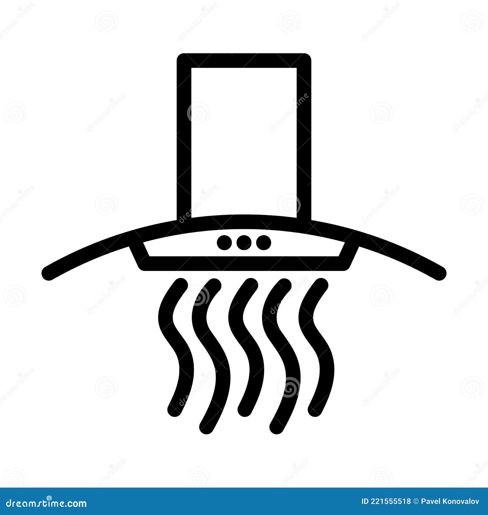 Kitchen Hood Icon stock vector. Illustration of design - 221555518