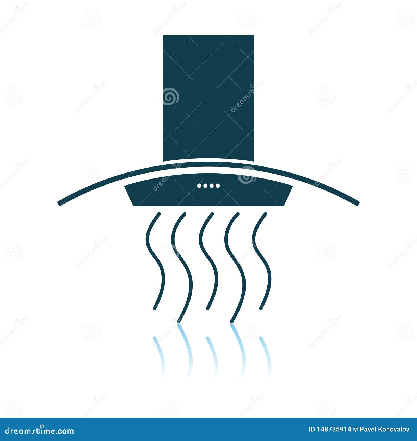 Kitchen Hood Icon stock vector. Illustration of extractor - 148735914