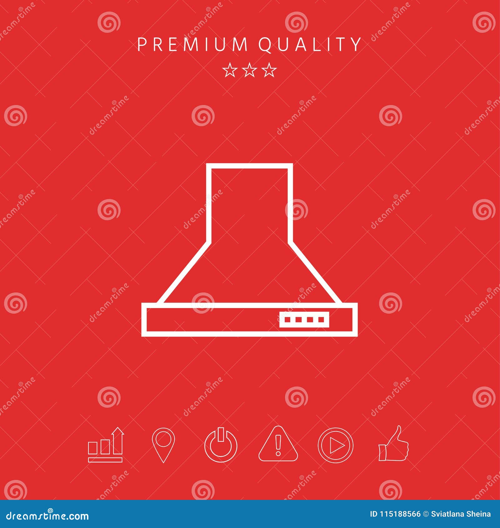 Kitchen hood linear icon stock vector. Illustration of kitchen - 115188566