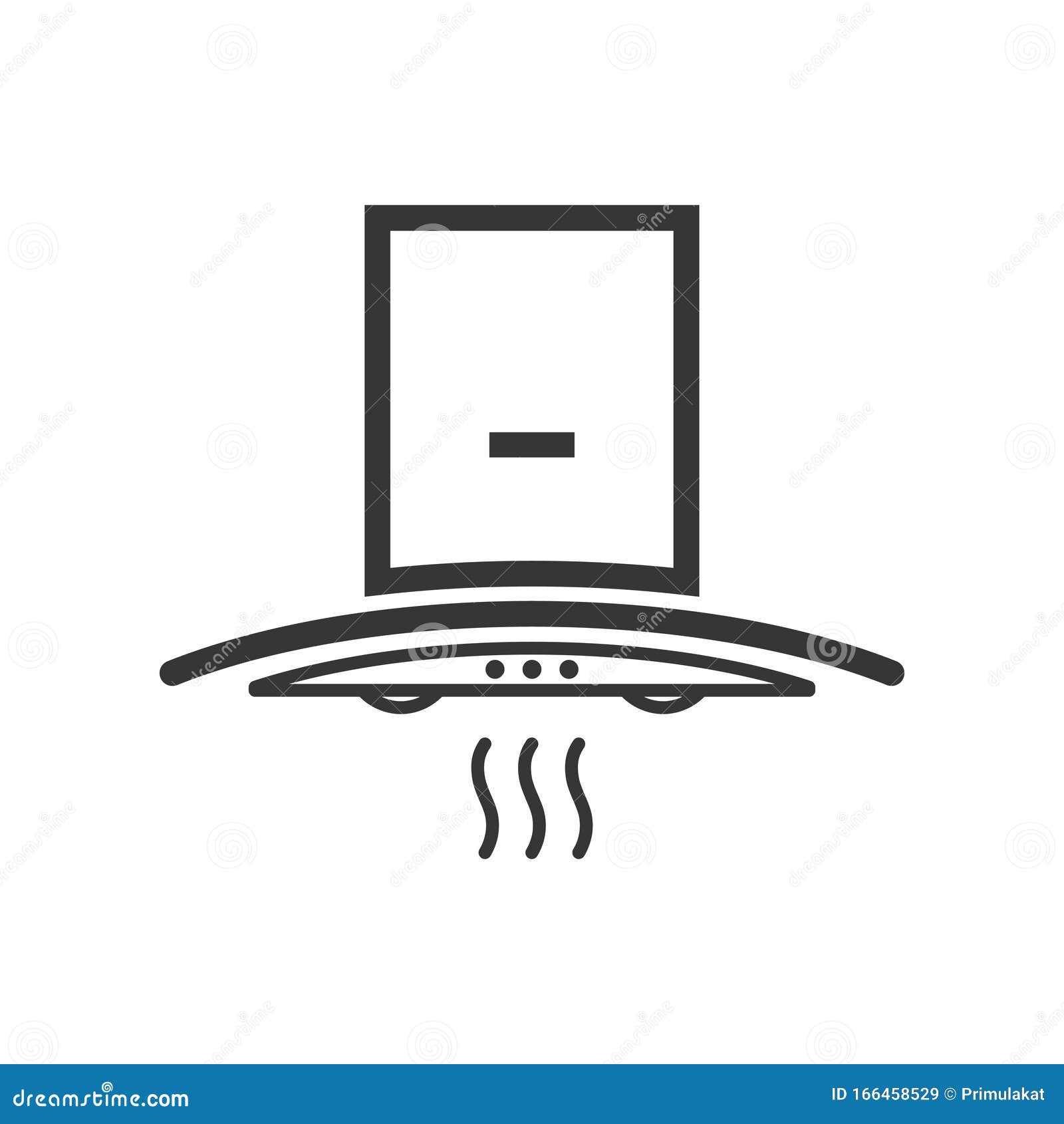 Kitchen Hood Outline Single Isolated Vector Icon Stock Vector ...