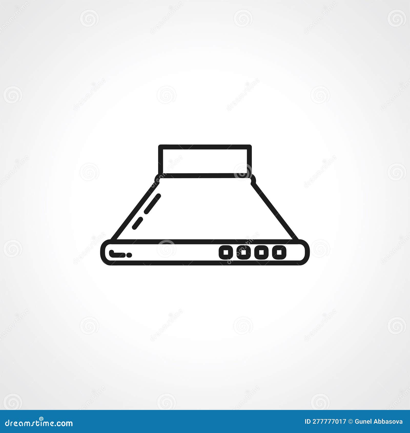 Kitchen Hood Thin Line Icon. Kitchen Hood Icon Stock Vector ...